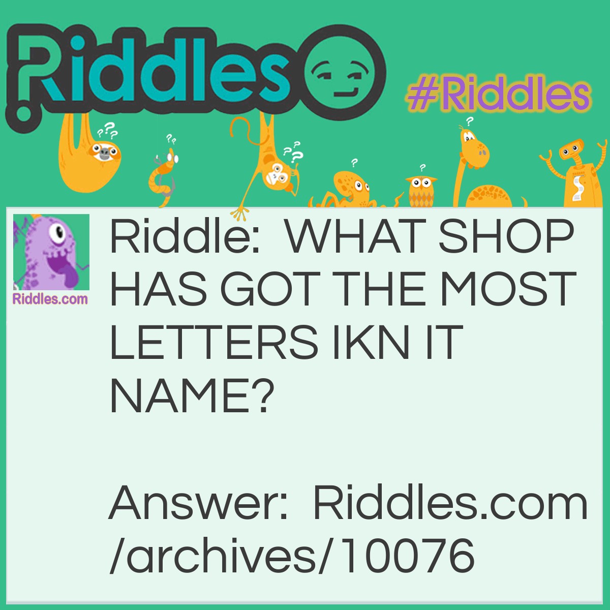 LETTER ONE LETTER 2 - Riddles.com