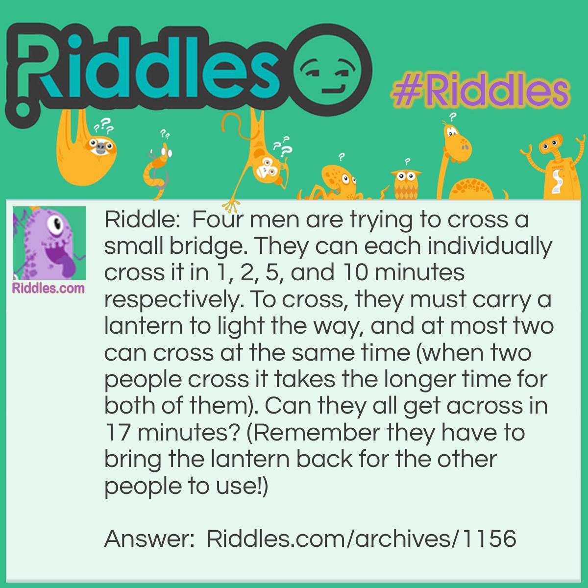 Four Men, A Bridge, And A Lantern Riddle | Riddles.com
