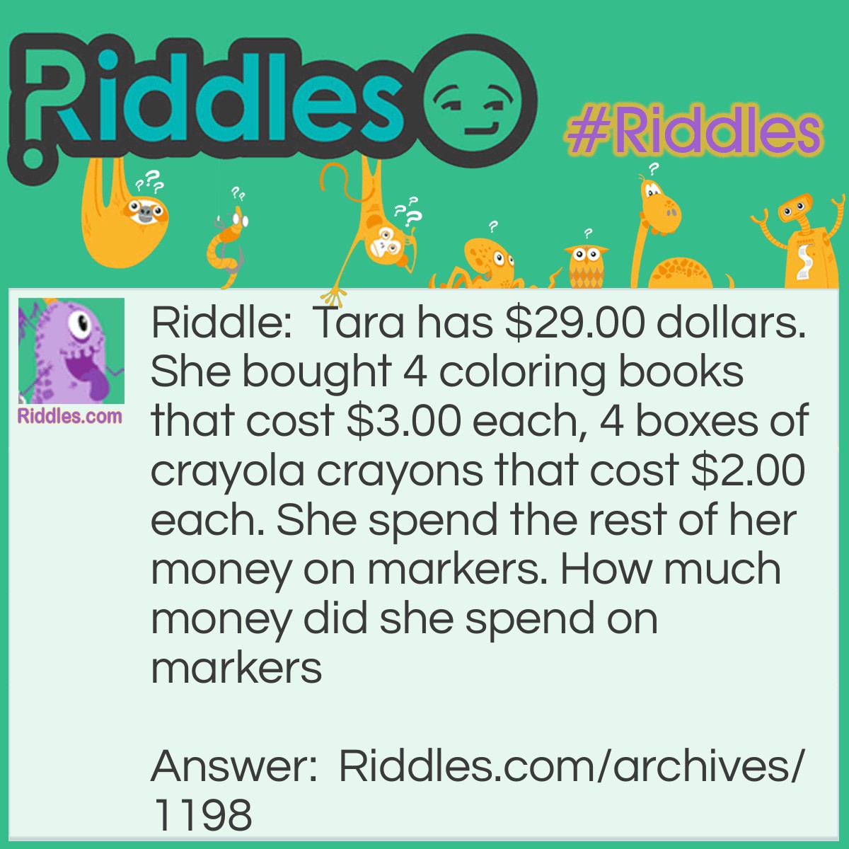 How Many Dollars Does Tara Has - Riddles.com