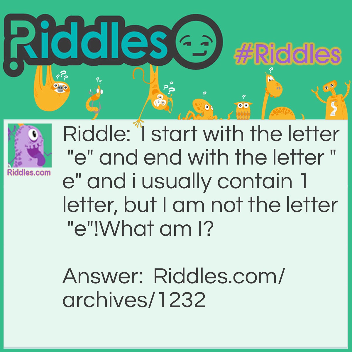 The Letter "E" - Riddles.com