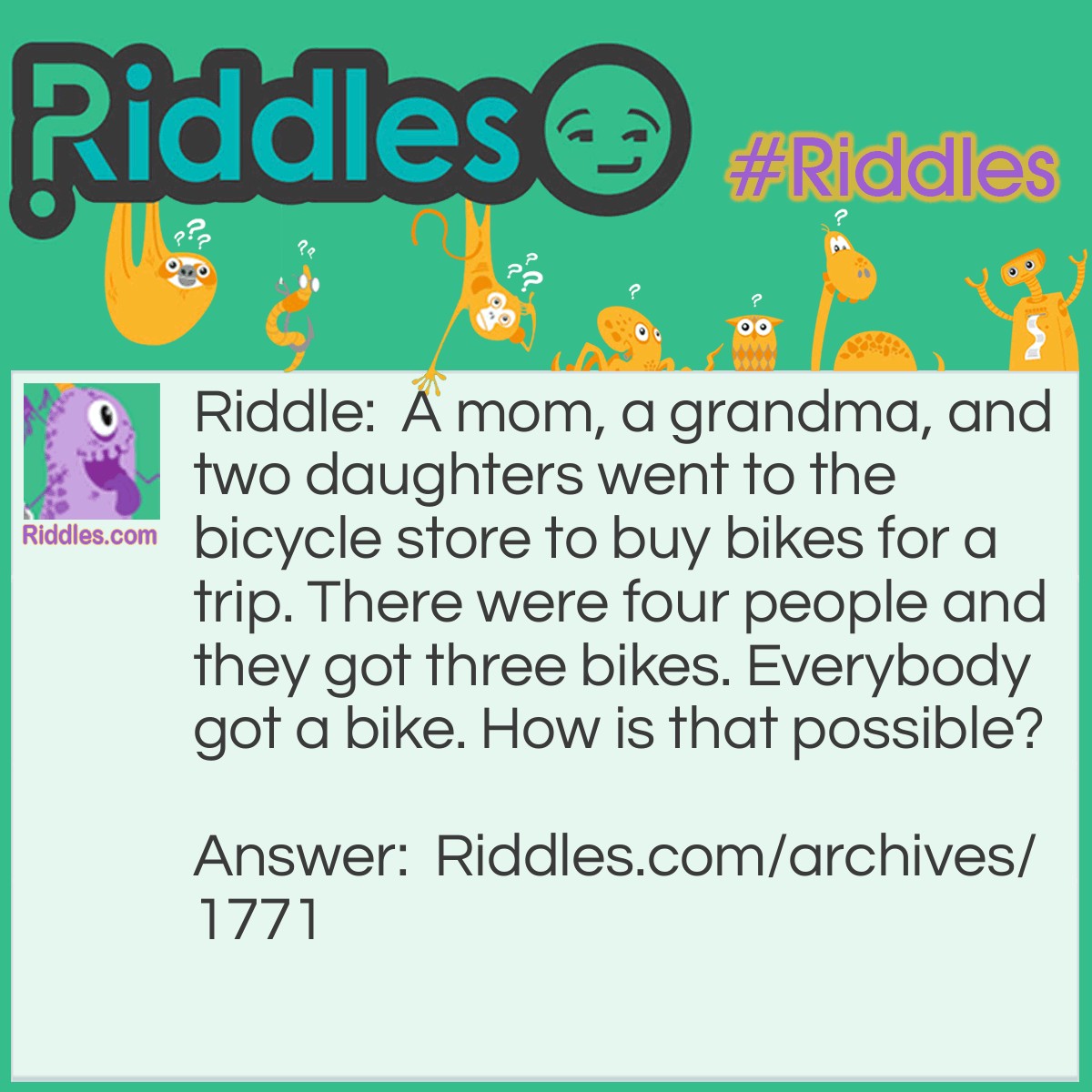 Bicycle Shopping Trip | Riddles.com