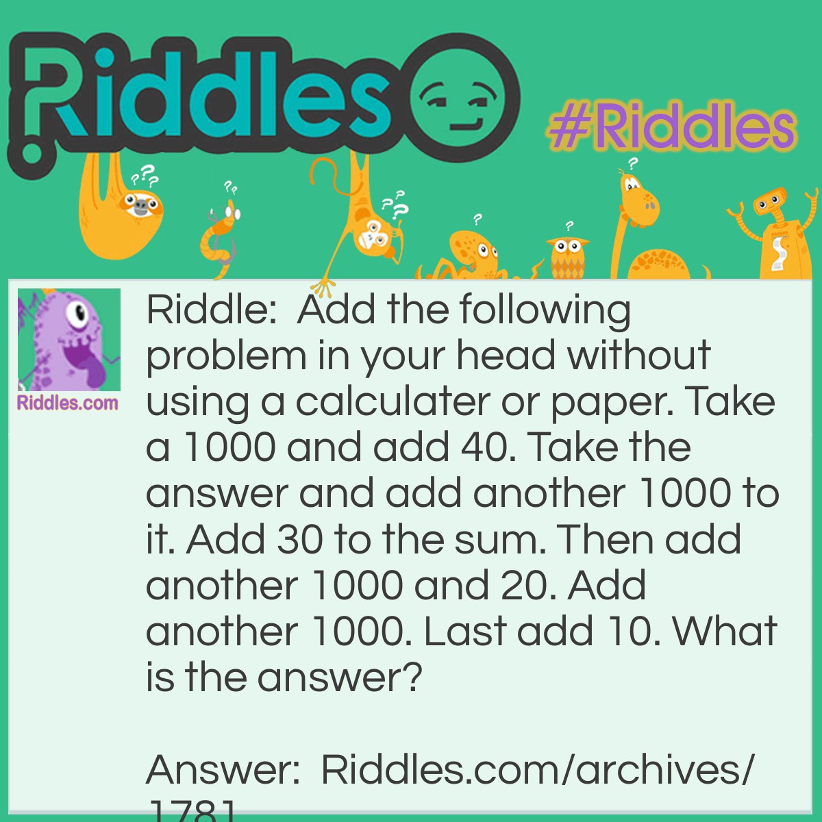 A Simple Addition Problem - Riddles.com