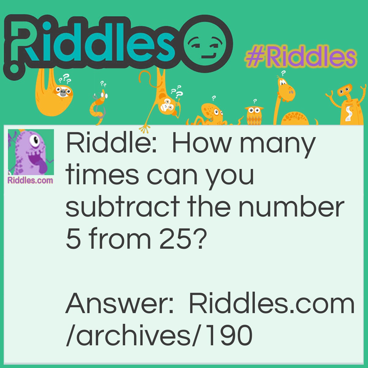 Subtraction - Riddles.com