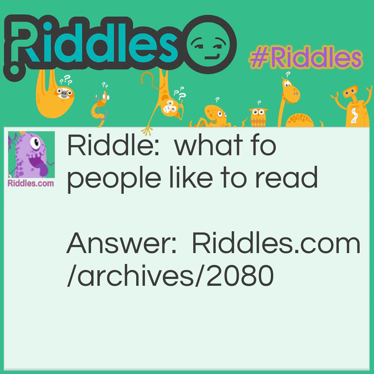 People Like Reading - Riddles.com
