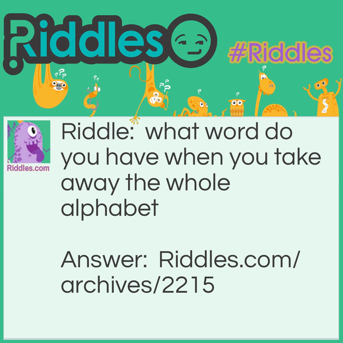 The Alphabet - Riddles.com