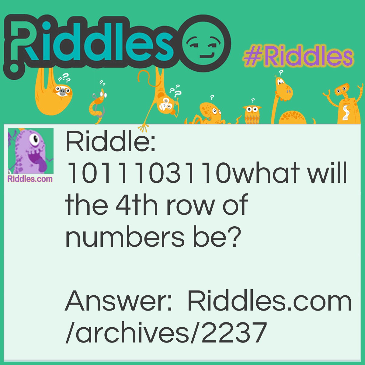 4th Row Of Numbers - Riddles.com