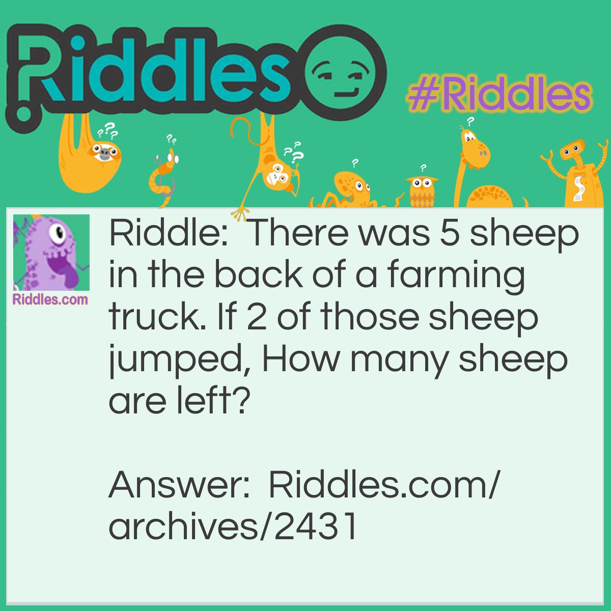 The 5 Sheep | Riddles.com