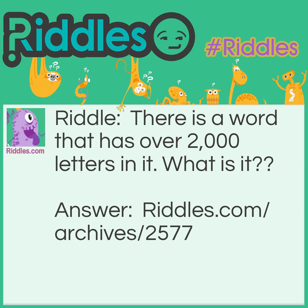 2,000 Letters - Riddles.com