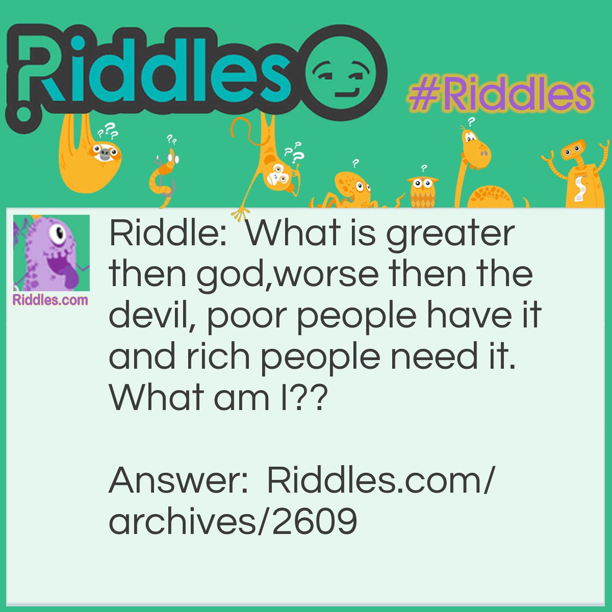 God And The Devil, And The Rich And The Poor - Riddles.com