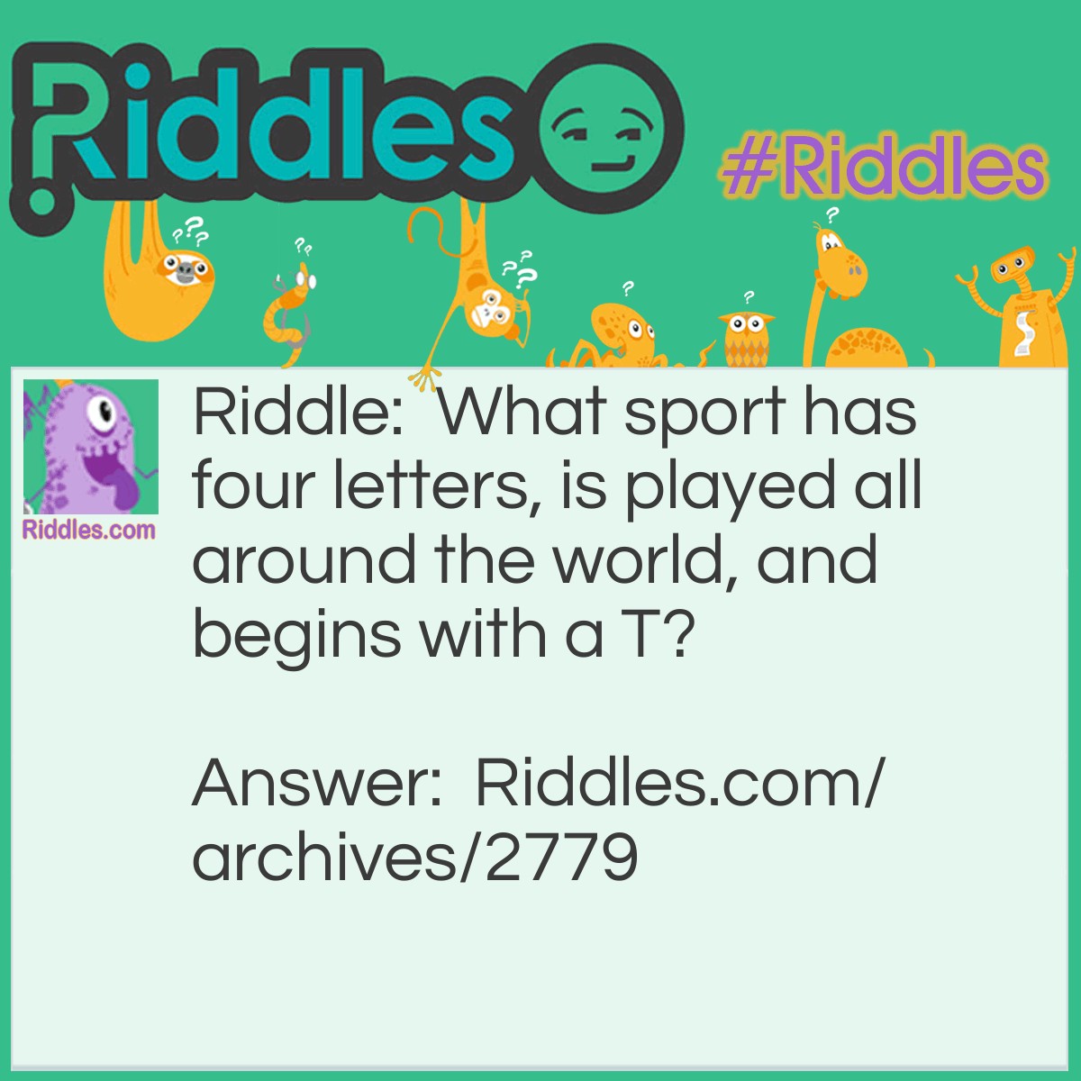 Sports Riddle - Riddles.com