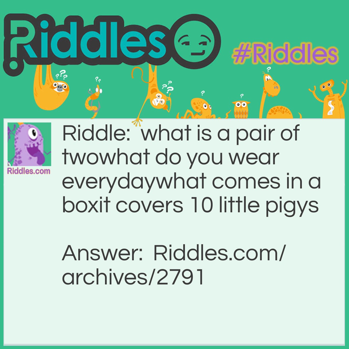 A Shoe - Riddles.com