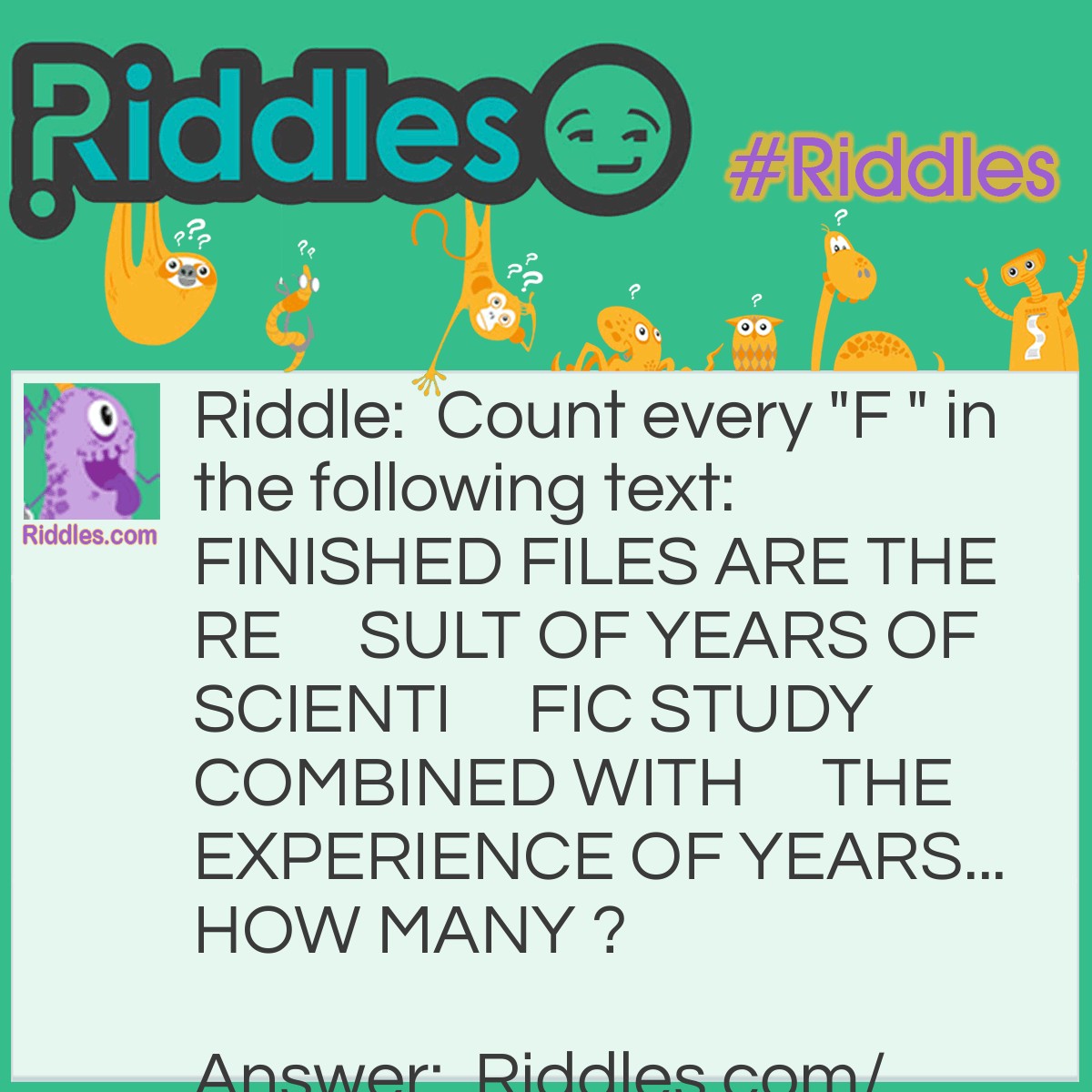 How Many F's? | Riddles.com