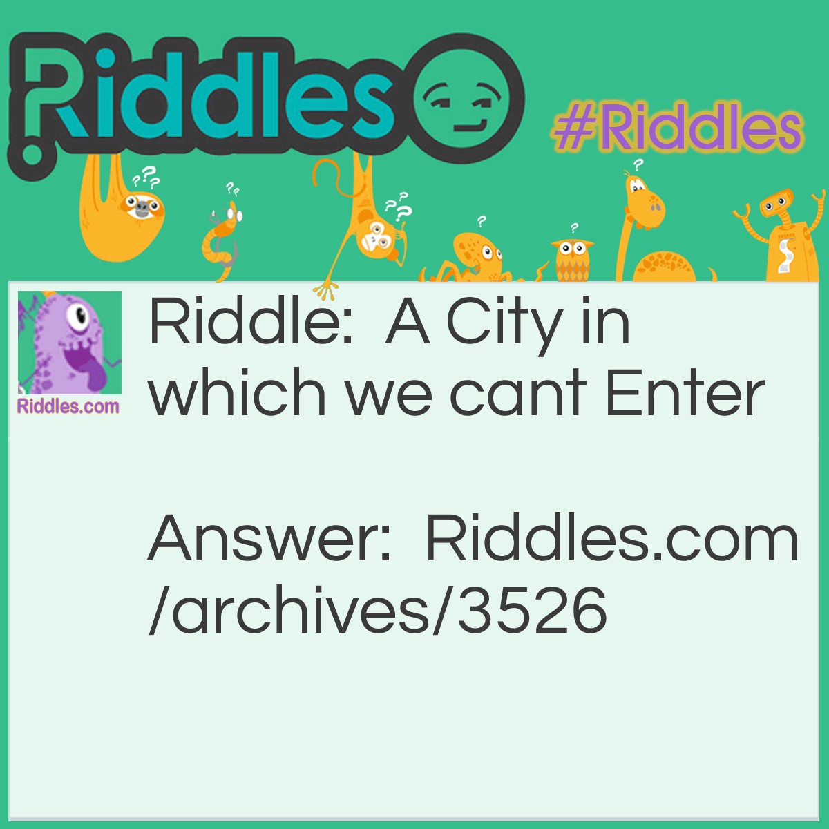 The City | Riddles.com