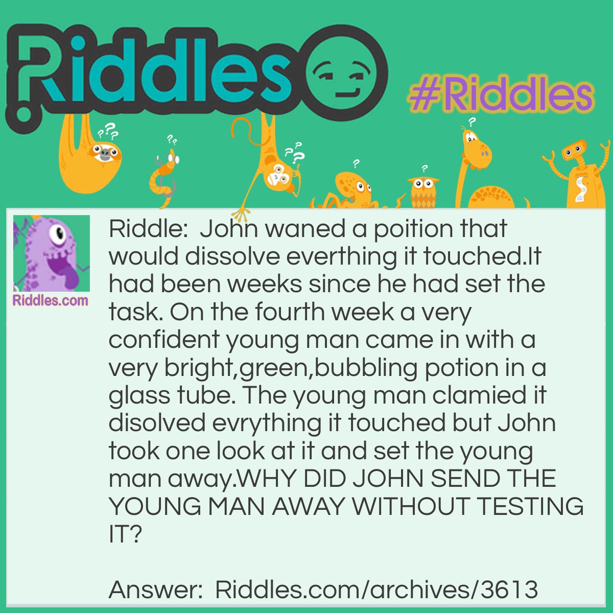 Dissolvable Potion | Riddles.com