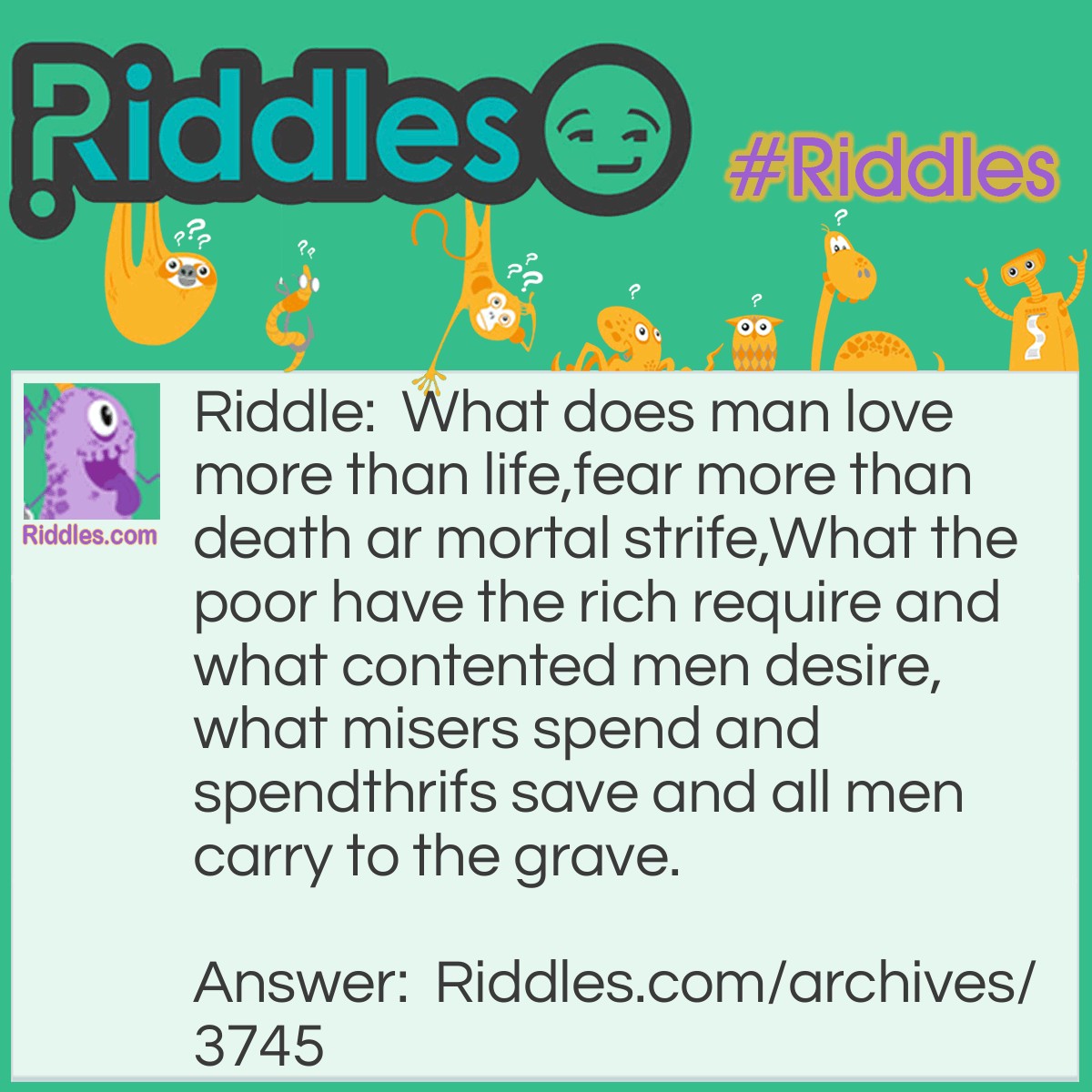 What Does Man Love More Than Life? - Riddles.com