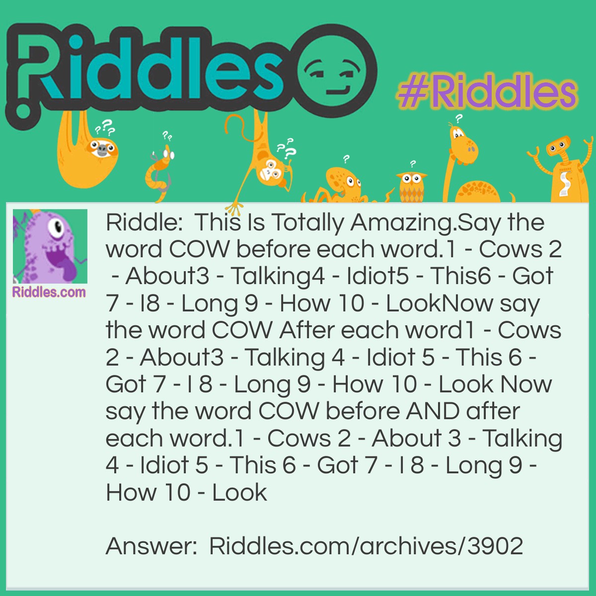 Cow | Riddles.com