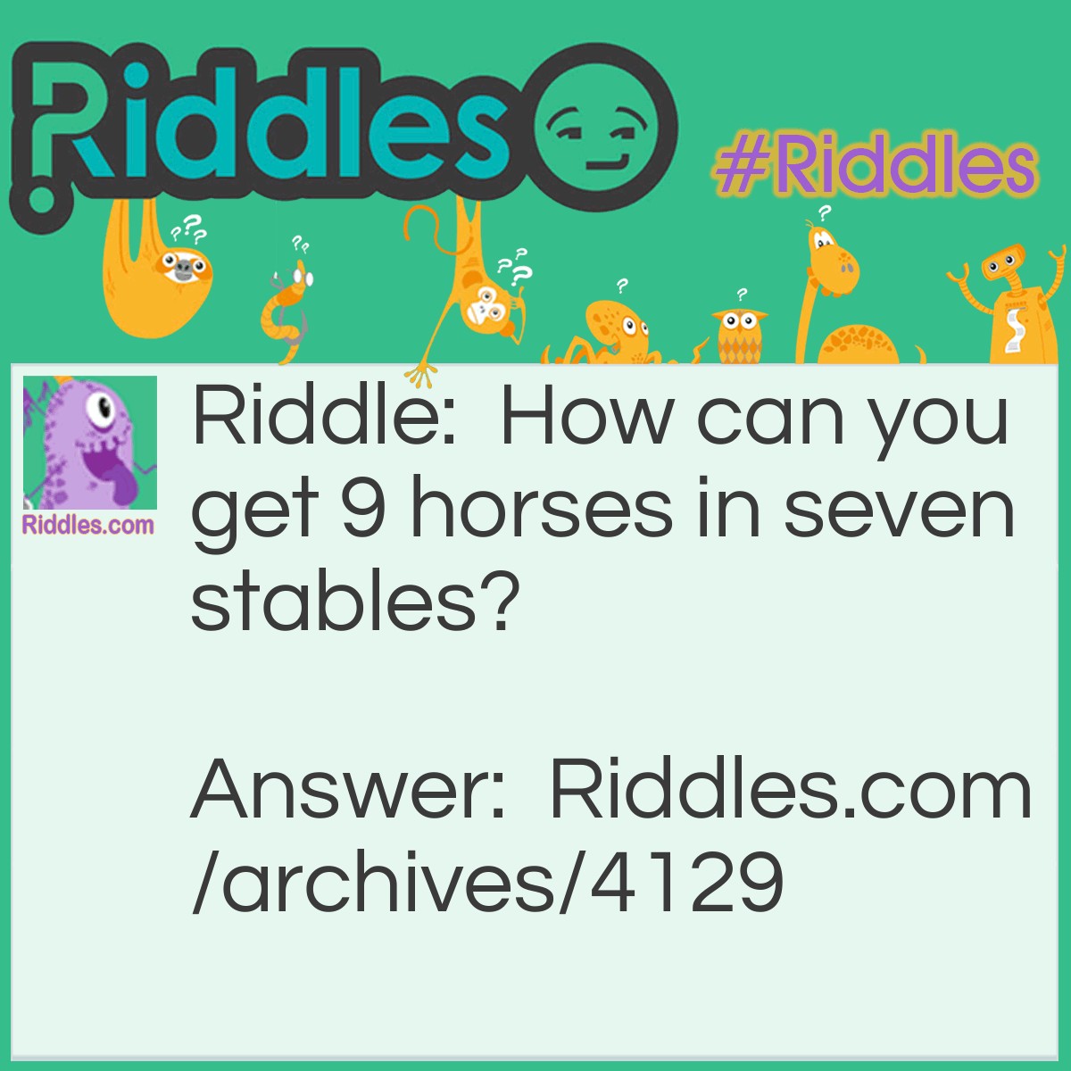 Horses In Stables - Riddles.com
