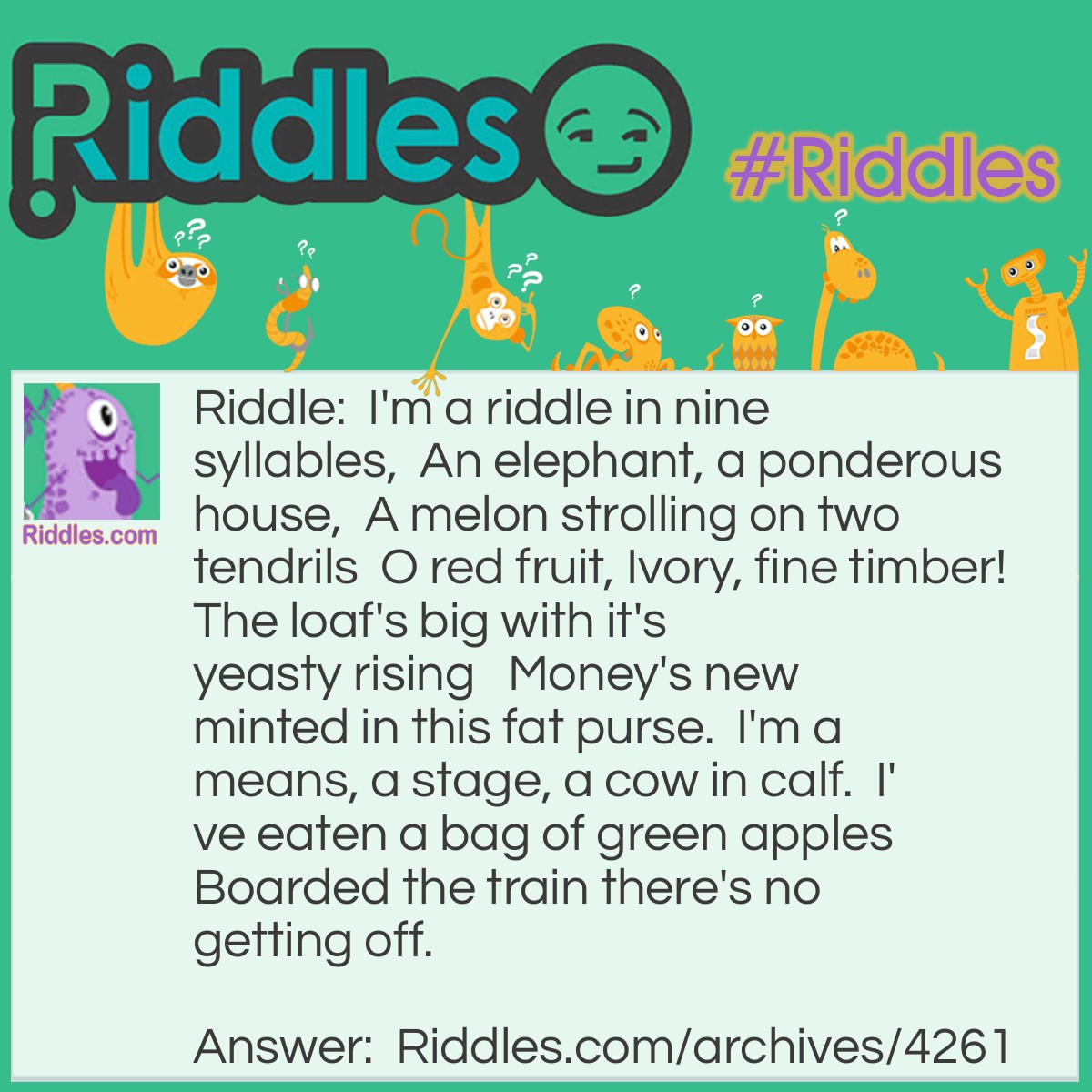 Metaphor - A Ponderous House - Riddles.com