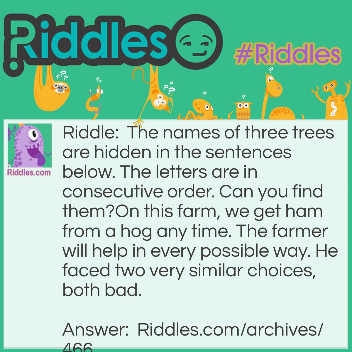 Three Trees | Riddles.com