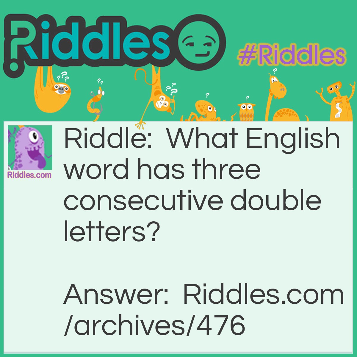 Double Letters - Riddles.com