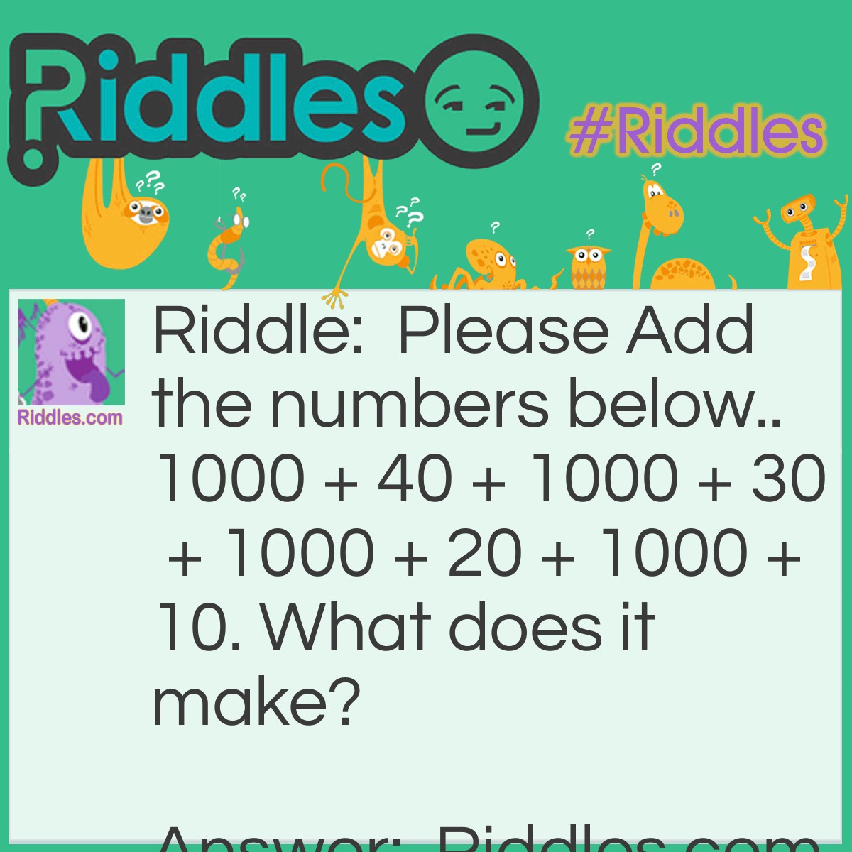 Maths Question - Riddles.com