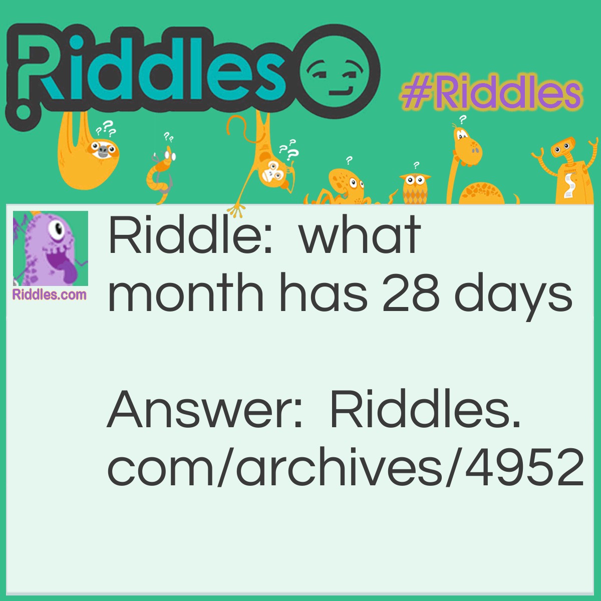 Months - Riddles.com