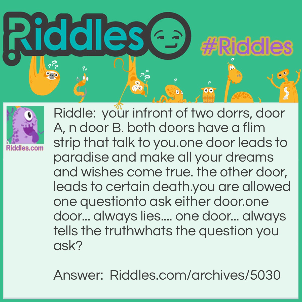 2 Talking Doors - Riddles.com
