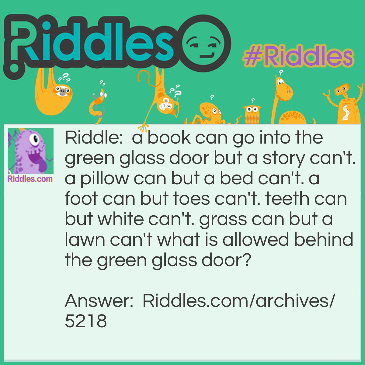 Green Glass Door | Riddles.com