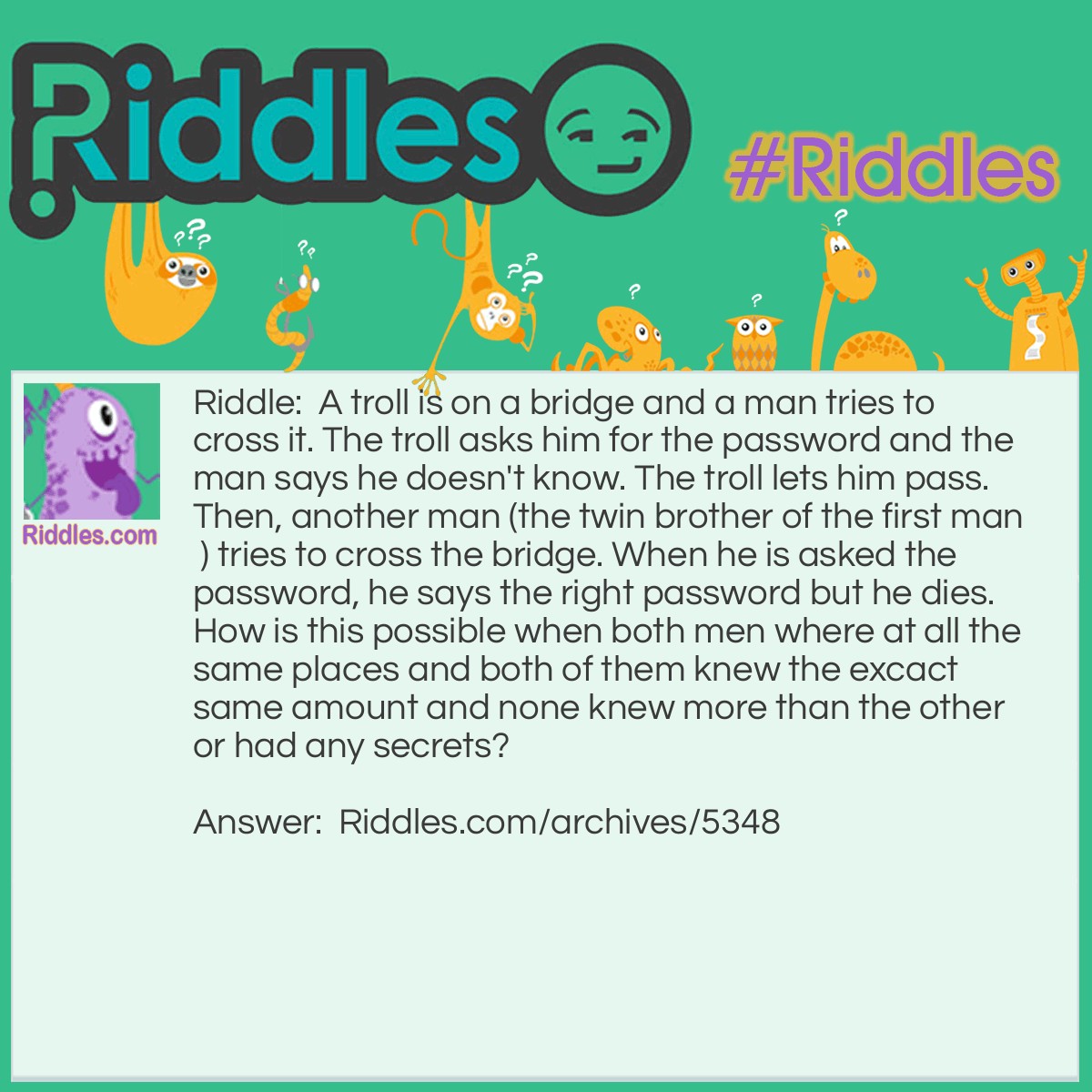 The Troll And The Two Brothers - Riddles.com