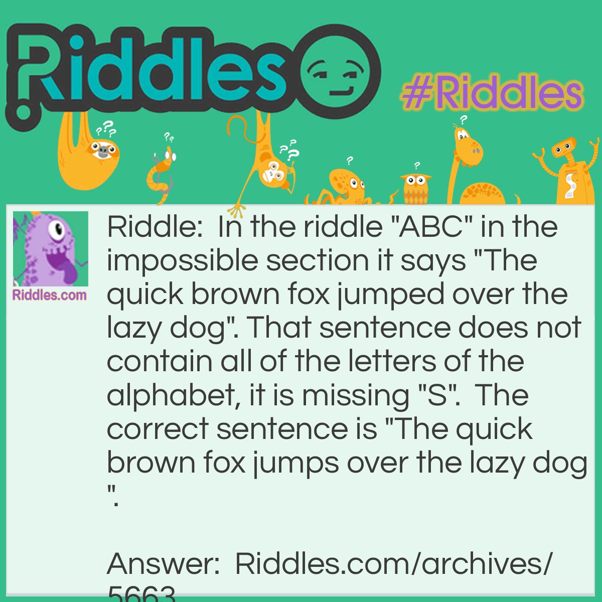 Riddle Correction - Riddles.com