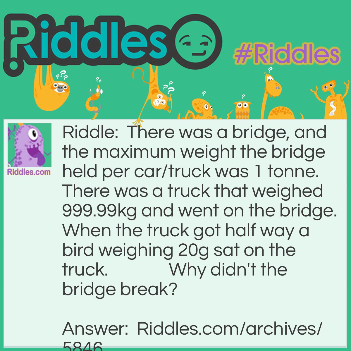1 Tonne Bridge - Riddles.com