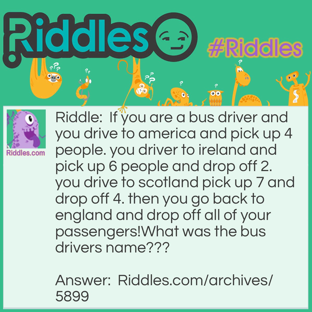 Bus Driver (writing Down Details May Help) - Riddles.com