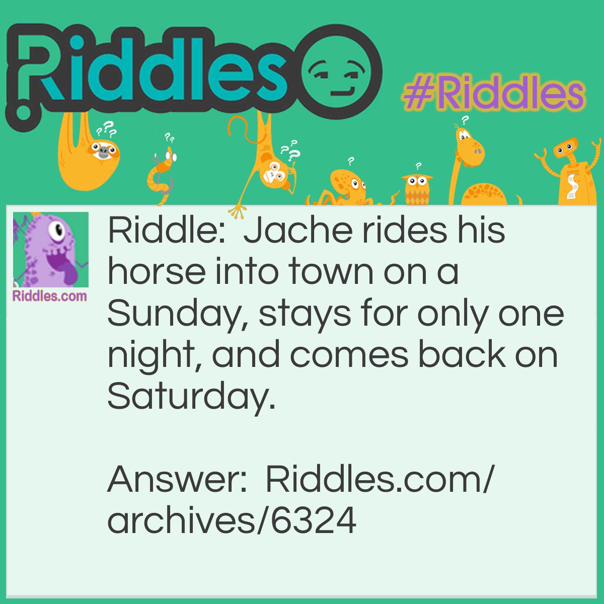 Days Of The Week - Riddles.com