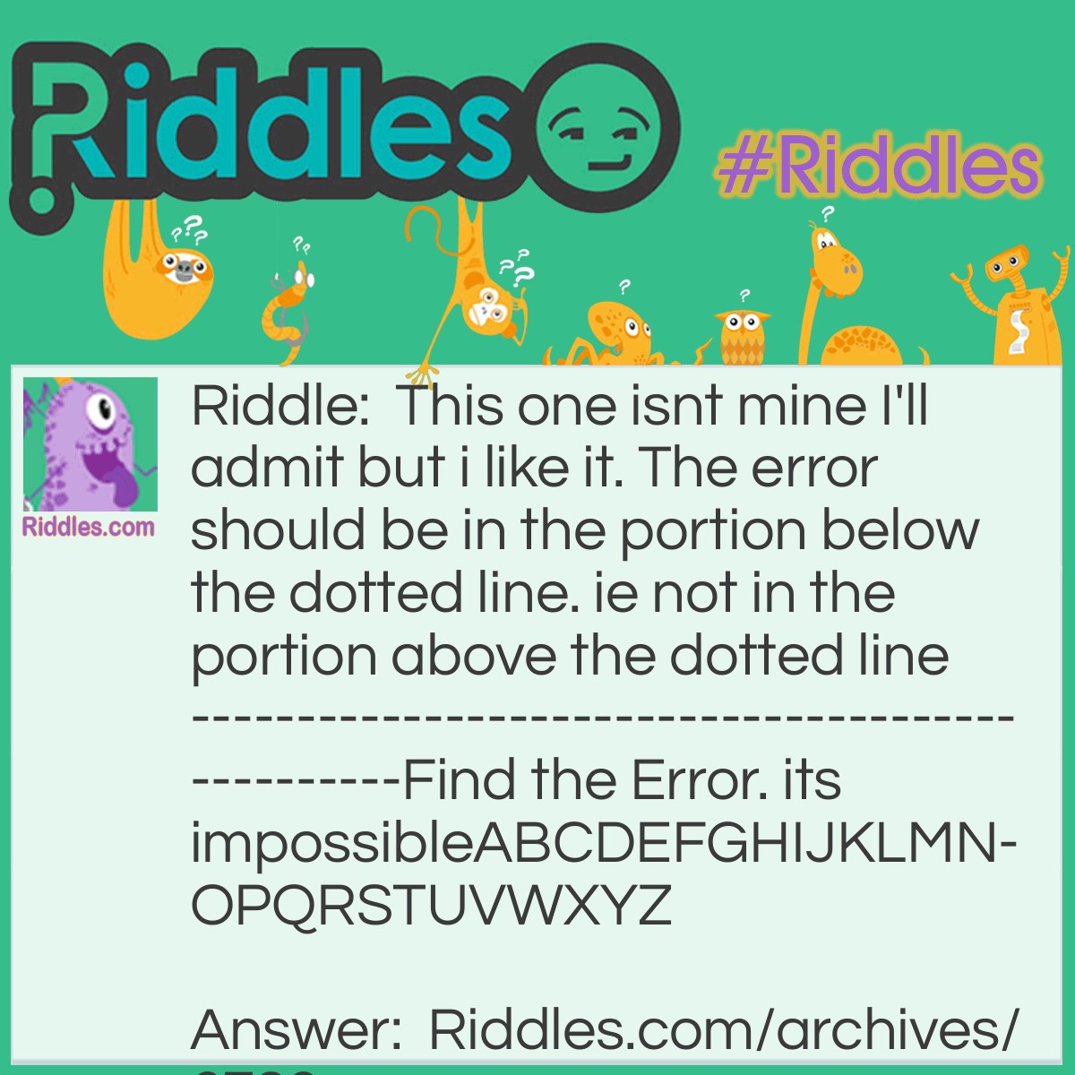 Find The Error - Riddles.com