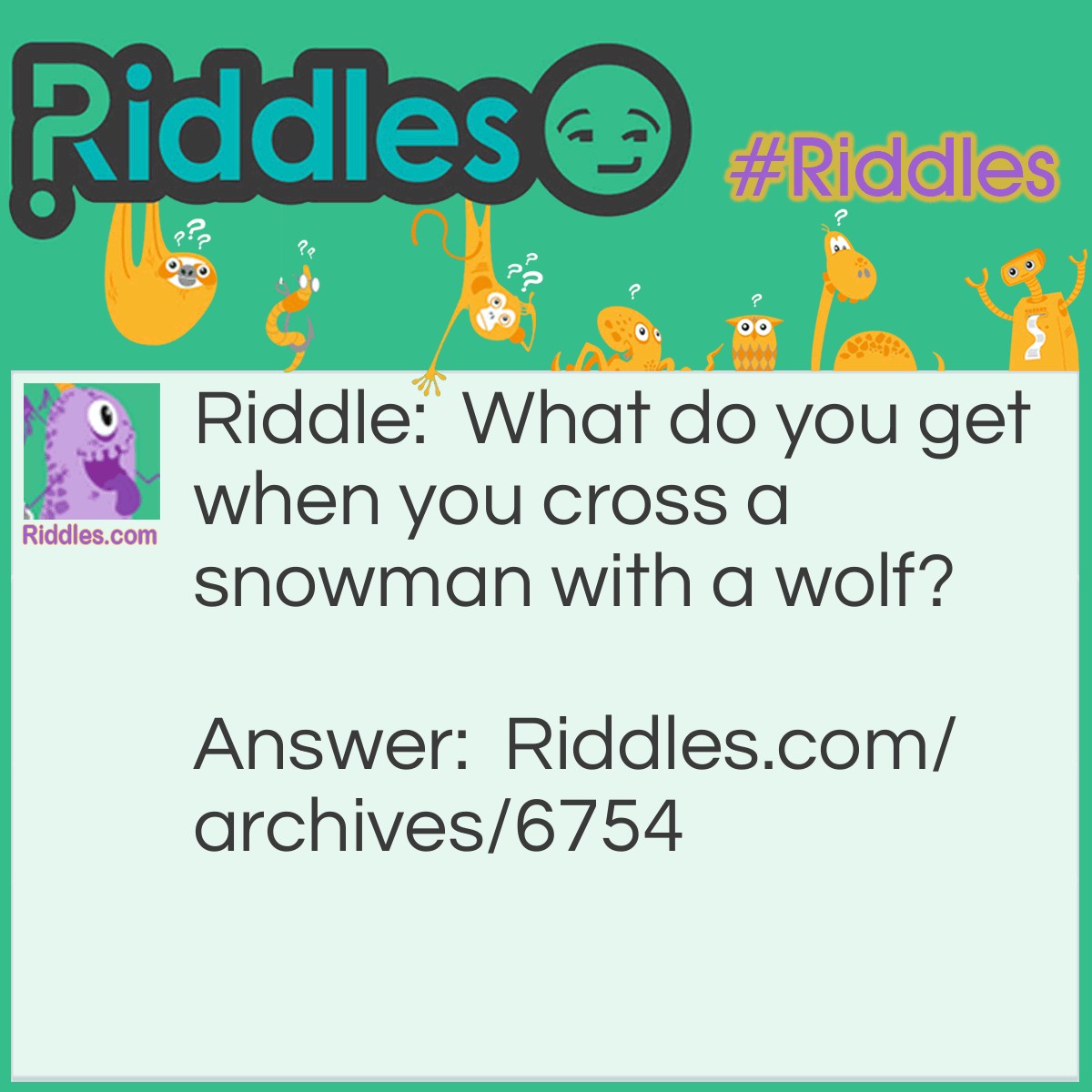 Snowman With A Wolf - Riddles.com