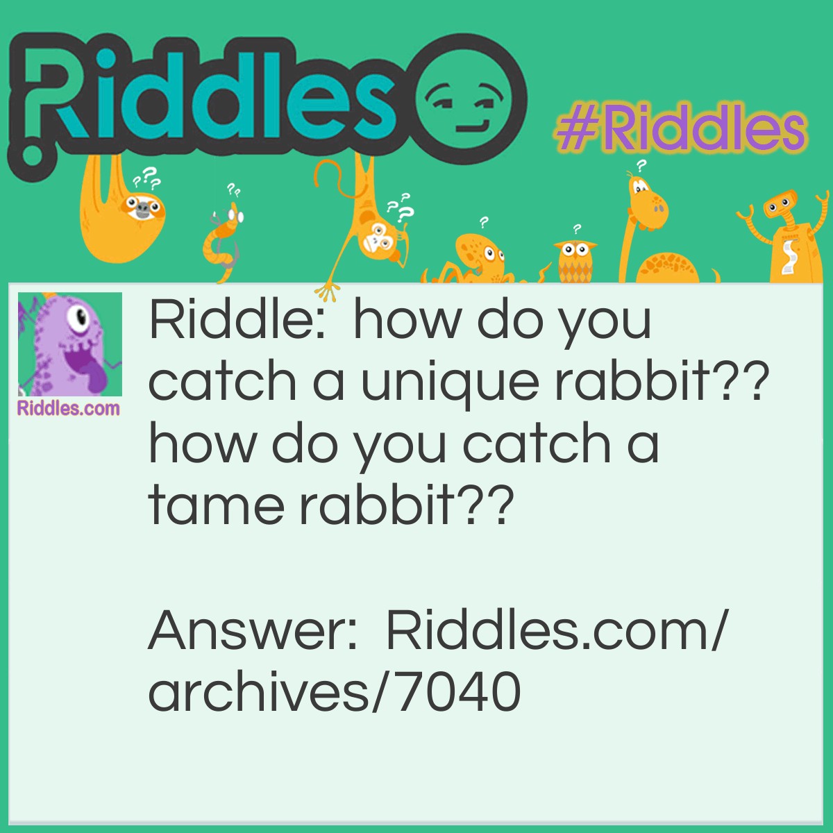 Catch A Rabbit | Riddles.com