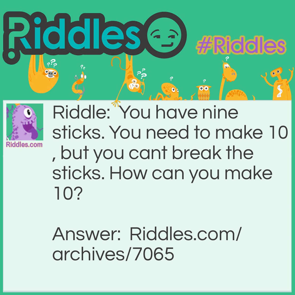 Nine Sticks - Riddles.com