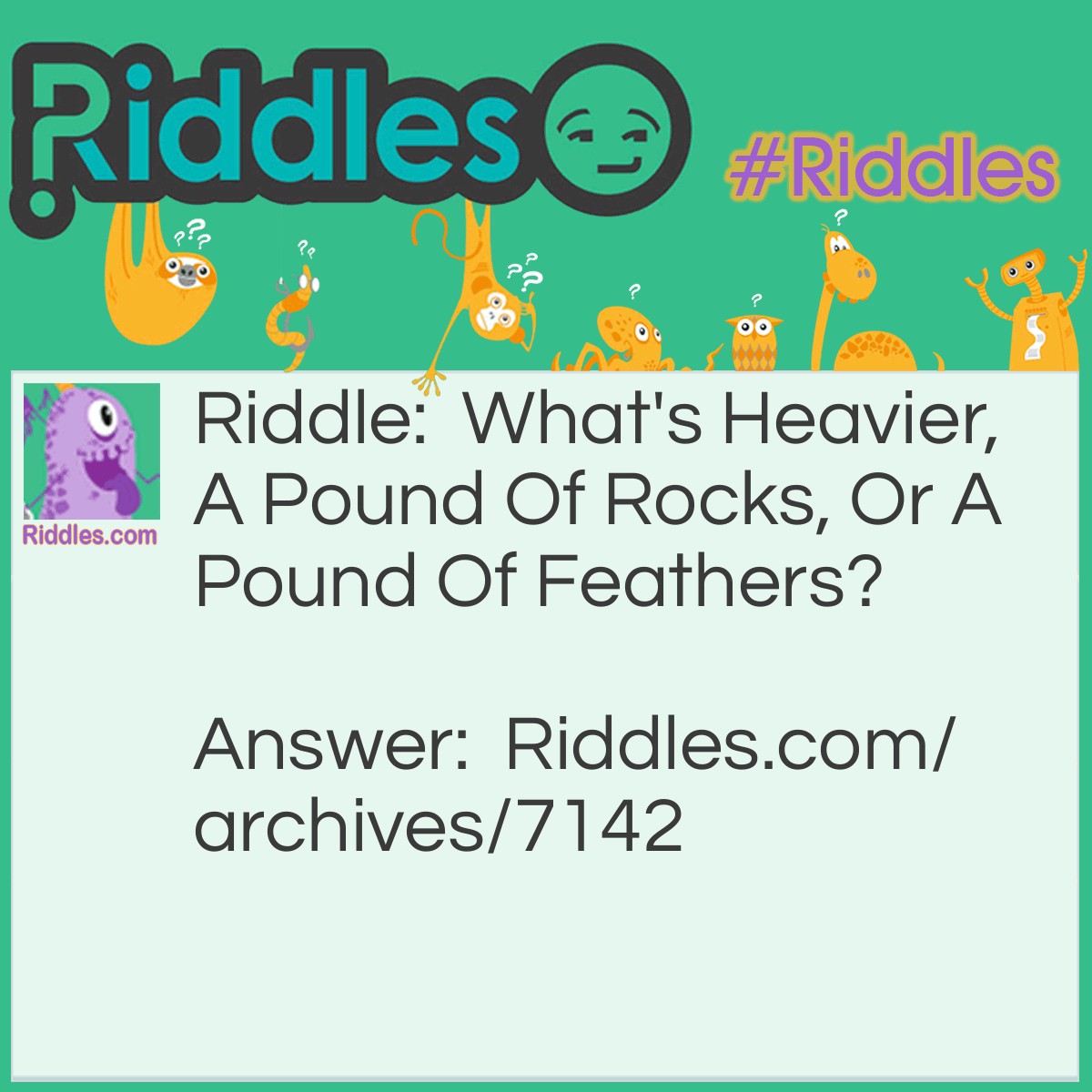 Rocks And Feathers | Riddles.com