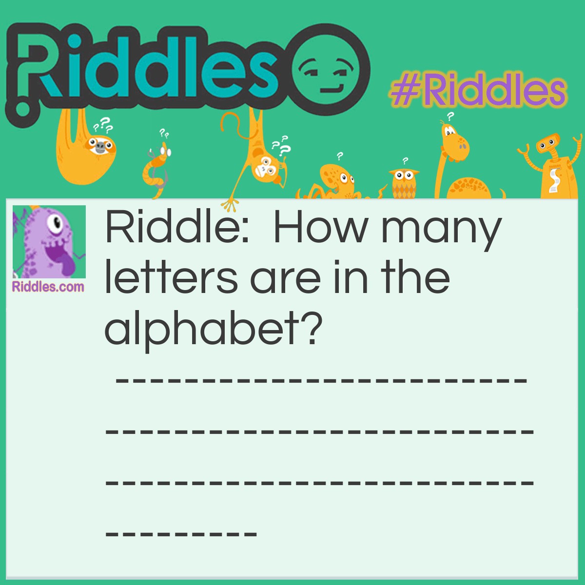 Alphabet - Riddles.com