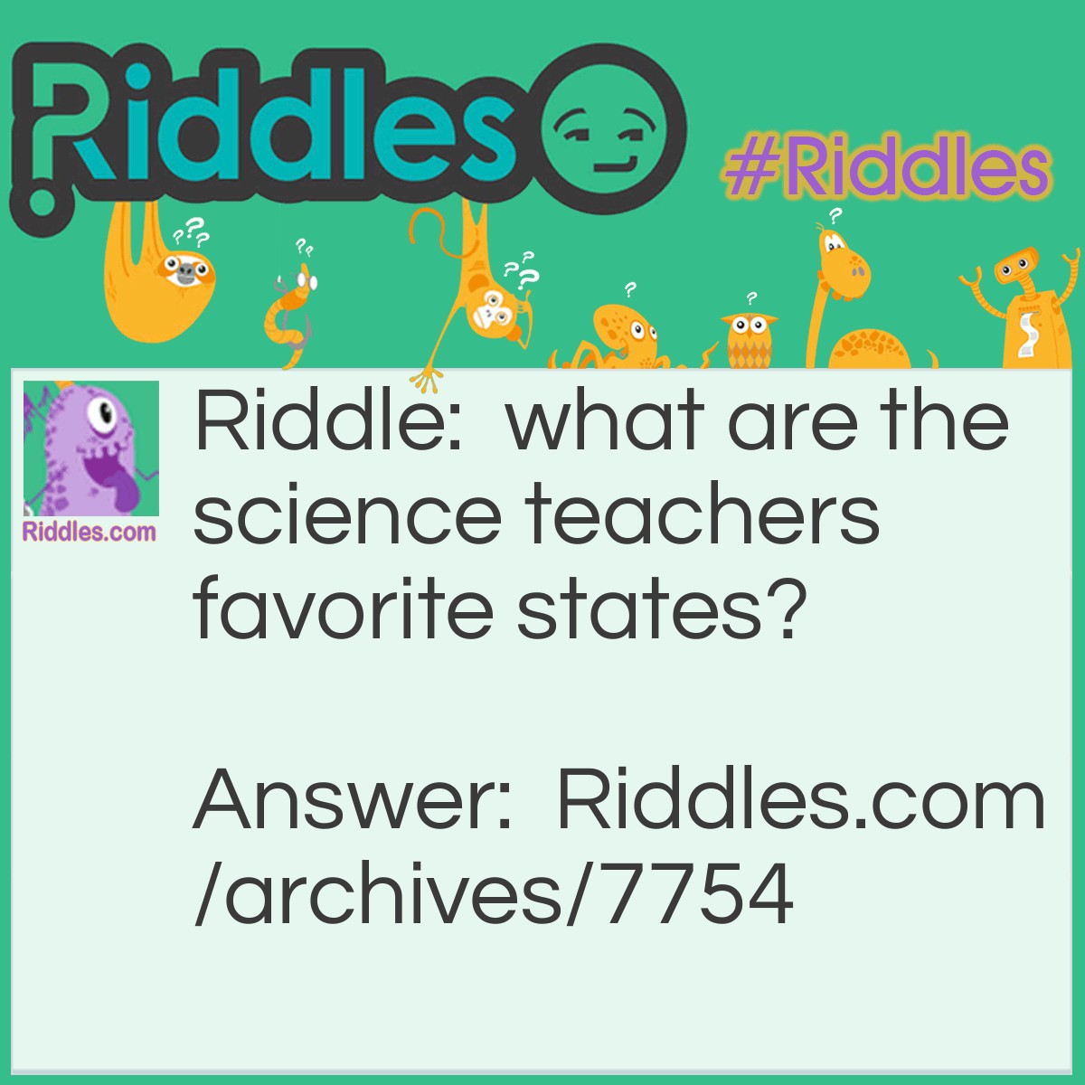 Science Teachers - Riddles.com