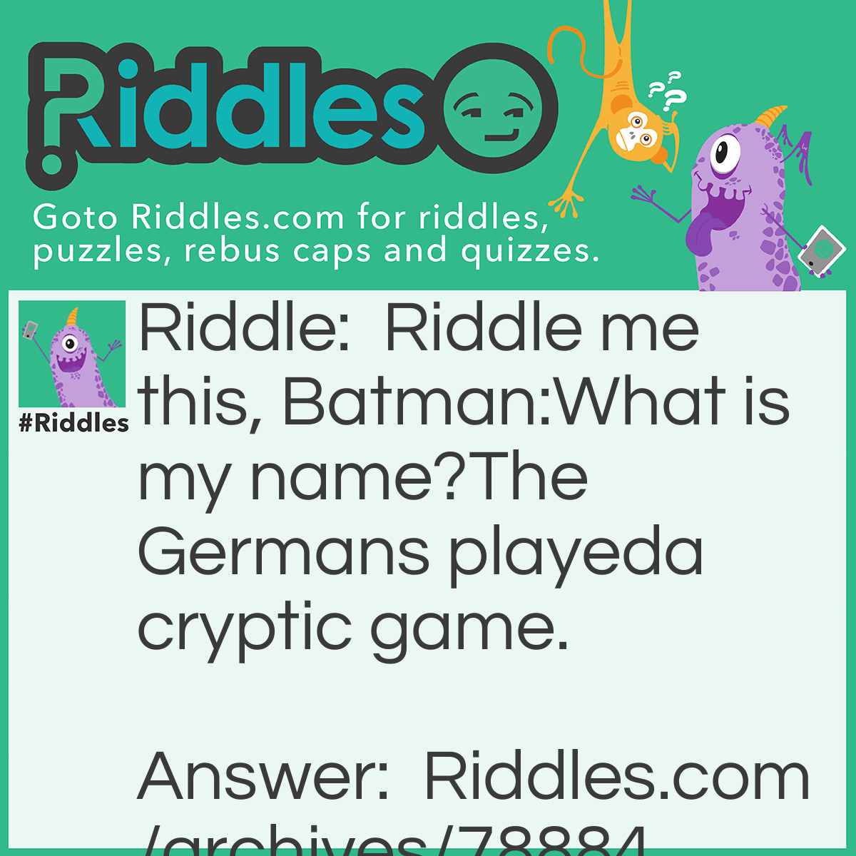 Riddle Me This Batman - Riddles.com