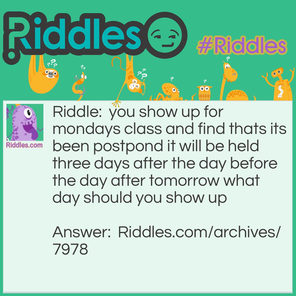 Mondays Class - Riddles.com