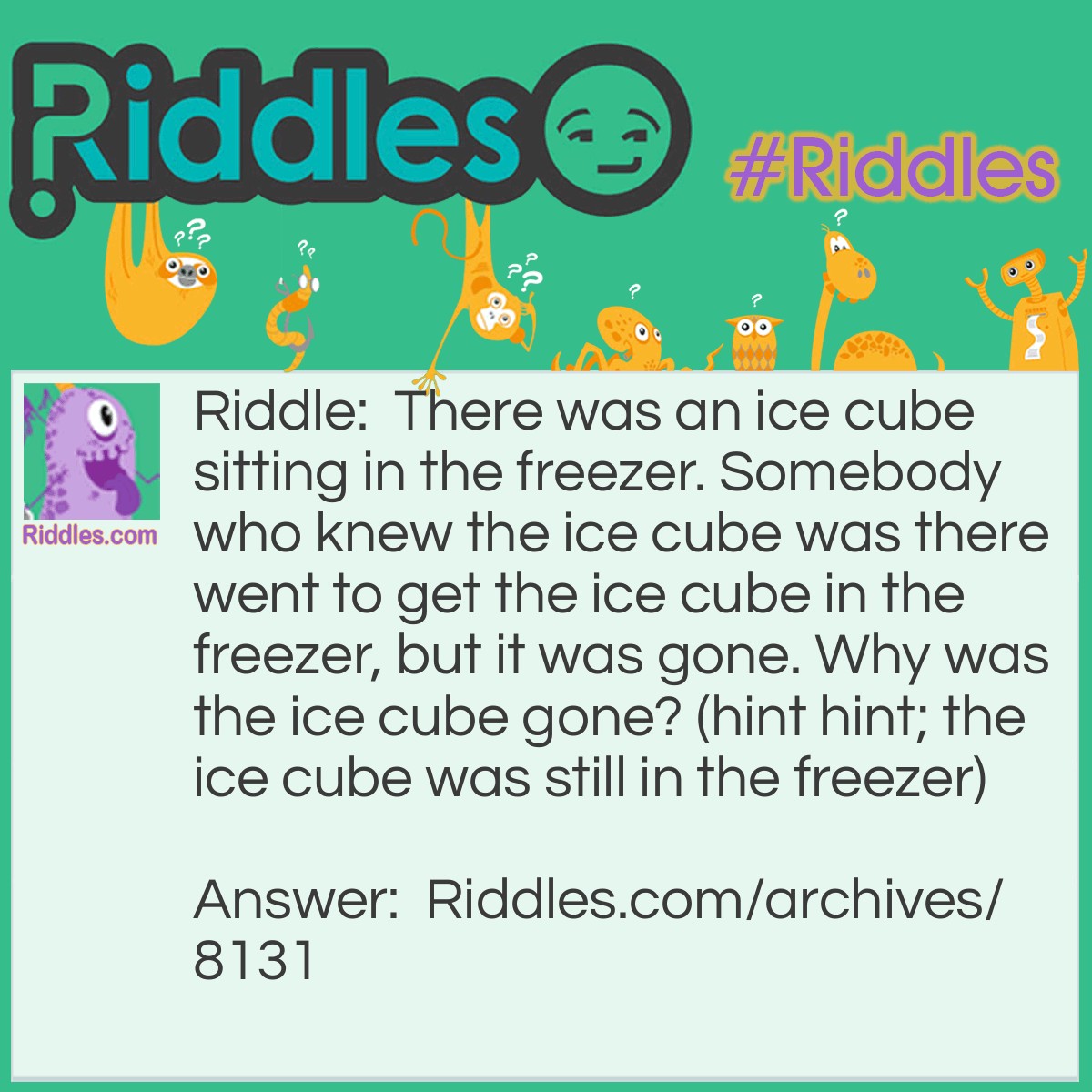 Mysterious Ice Cube - Riddles.com