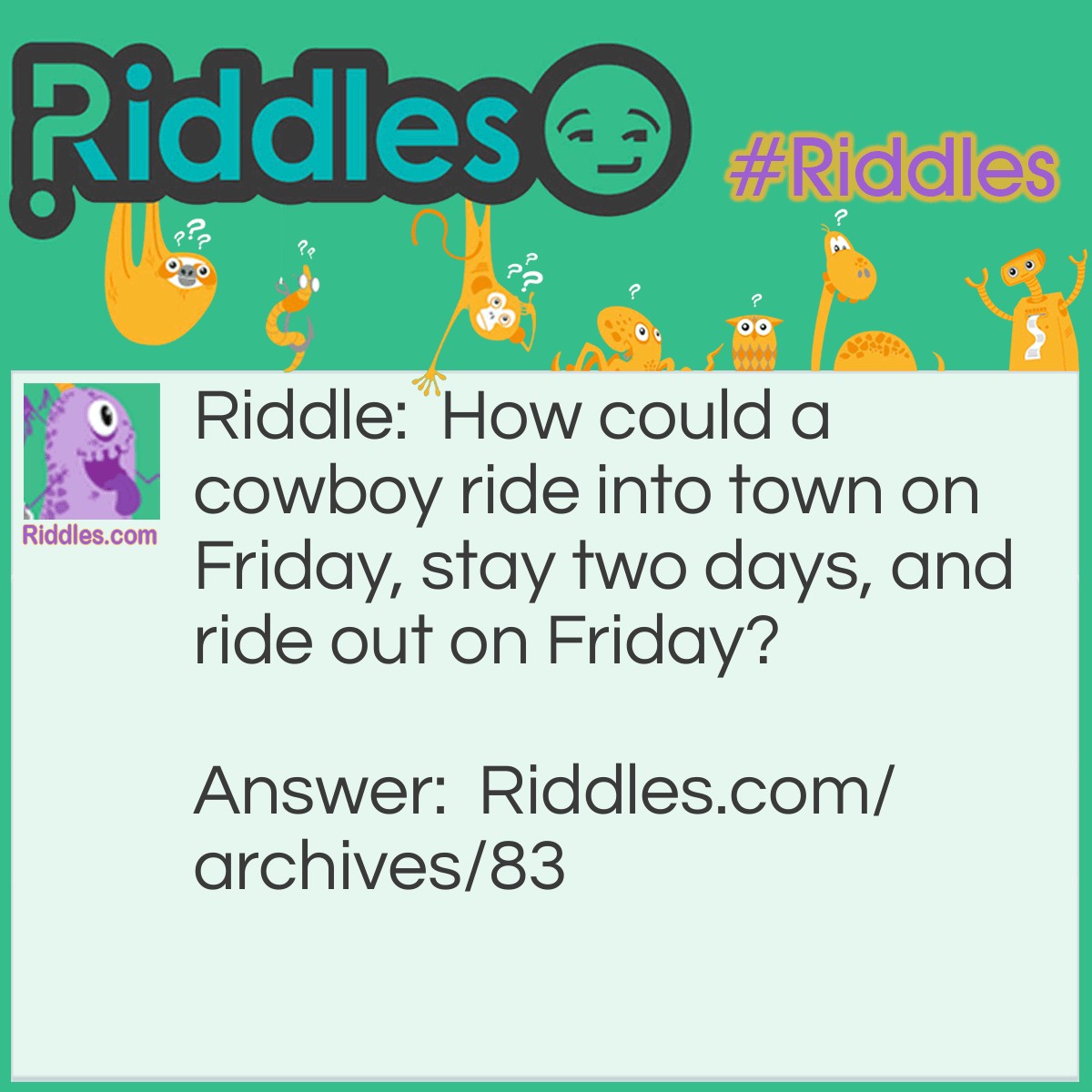 Cowboy Riddle | Riddles.com