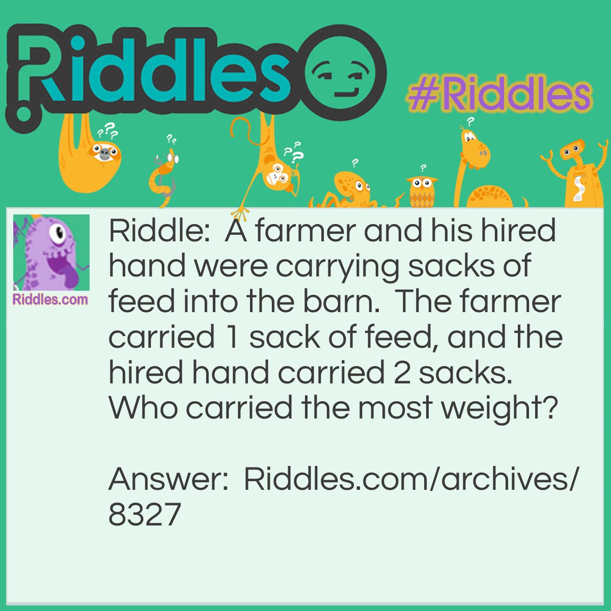 Farmer And Hand - Riddles.com