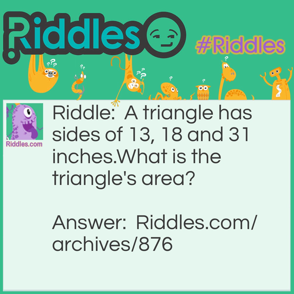 Triangle's Area - Riddles.com
