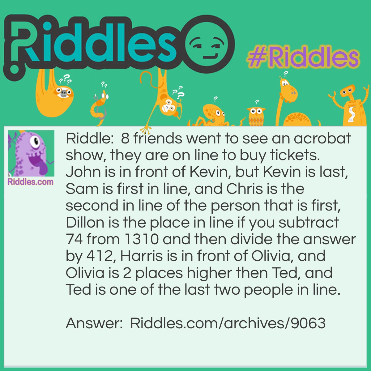 What Is The Order? | Riddles.com