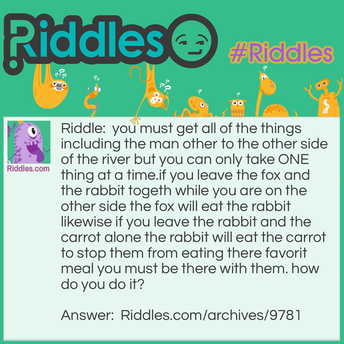 The Man The Fox The Rabbit And The Carrot | Riddles.com