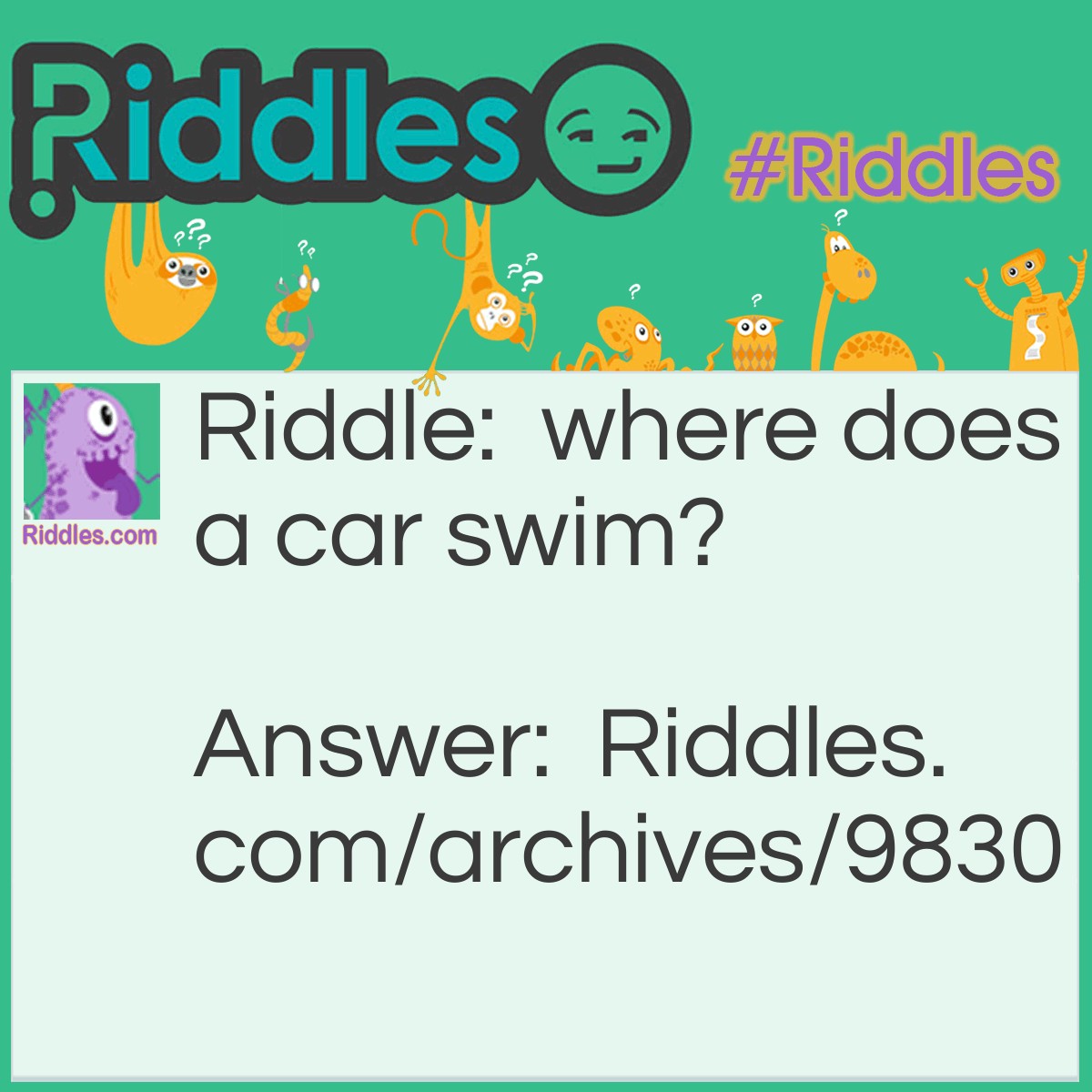 Cars Cars Cars - Riddles.com