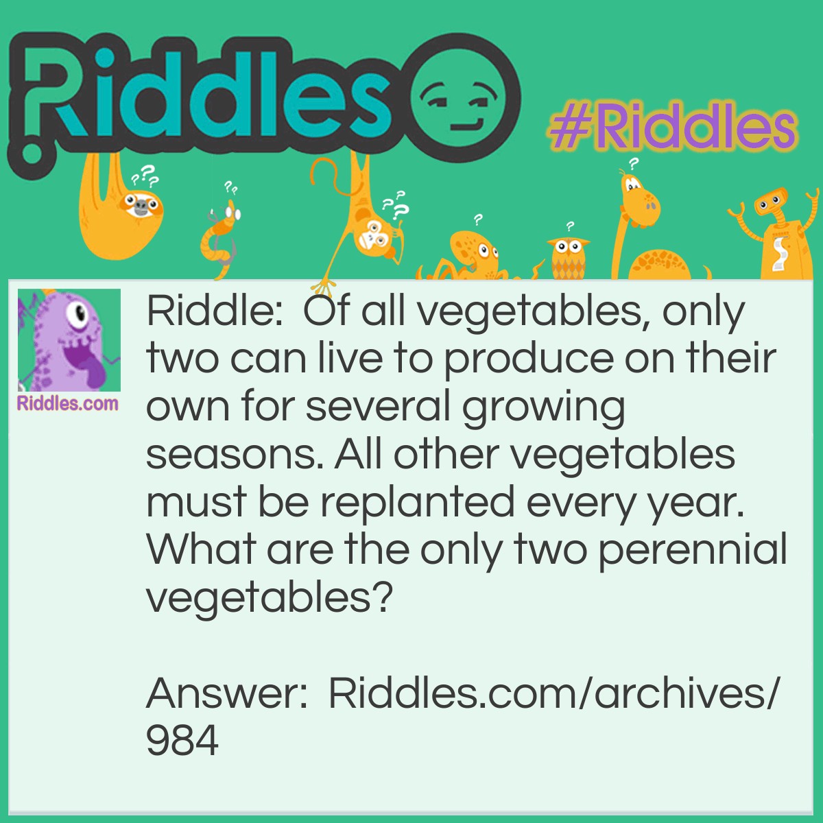 Vegetables! - Riddles.com